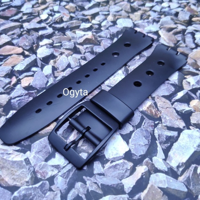 Jual TALI JAM TALI SWATCH HITAM SWATCH STRAP NEW GENT 19,0 MM - PREMIUM ...