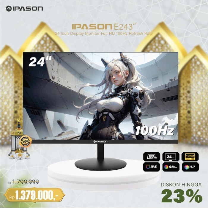 Jual Ipason 23.8 Inches Ips 100Hz Monitor Zero Dead Pixel E243 | Shopee Indonesia