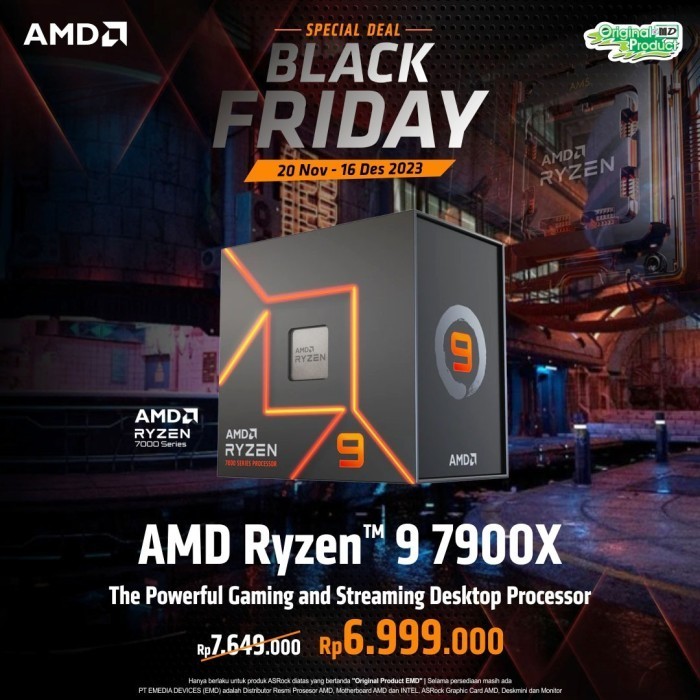 Jual Amd Ryzen 9 7900X 4.7Ghz Up To 5.6Ghz Cache 64Mb Am5 [Box] - 12 Core | Shopee Indonesia