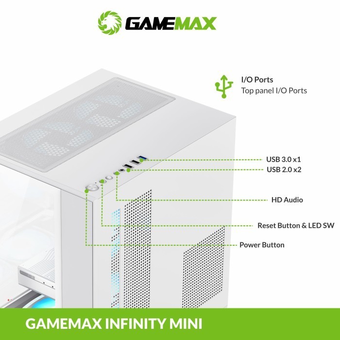 Jual Casing Pc Gamemax Infinity Mini Itx | Shopee Indonesia