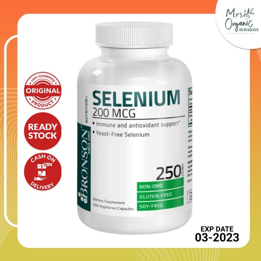 Jual Vitamin Suplemen Diet Bronson Nutrisi Imun Selenium 200 mcg 250 ...