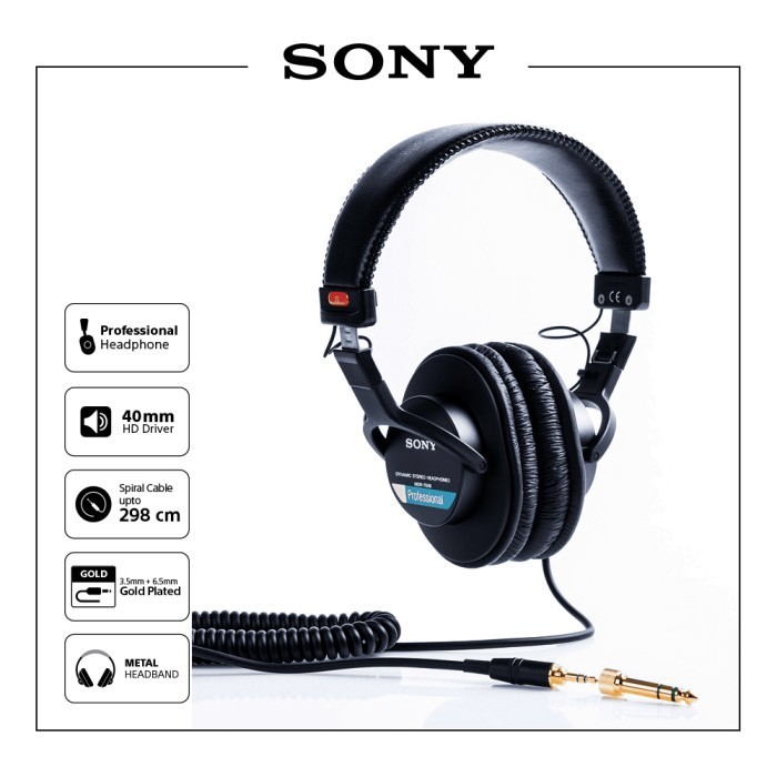 Jual Sony Mdr-7506 Stereo Professional Headphones / Mdr 7506 | Shopee ...