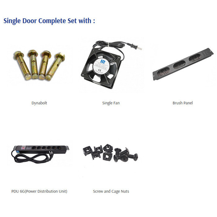 Jual Wallmount Rack 6U 500Mm 19" - Indorack Wr5006S Single Door Rak ...