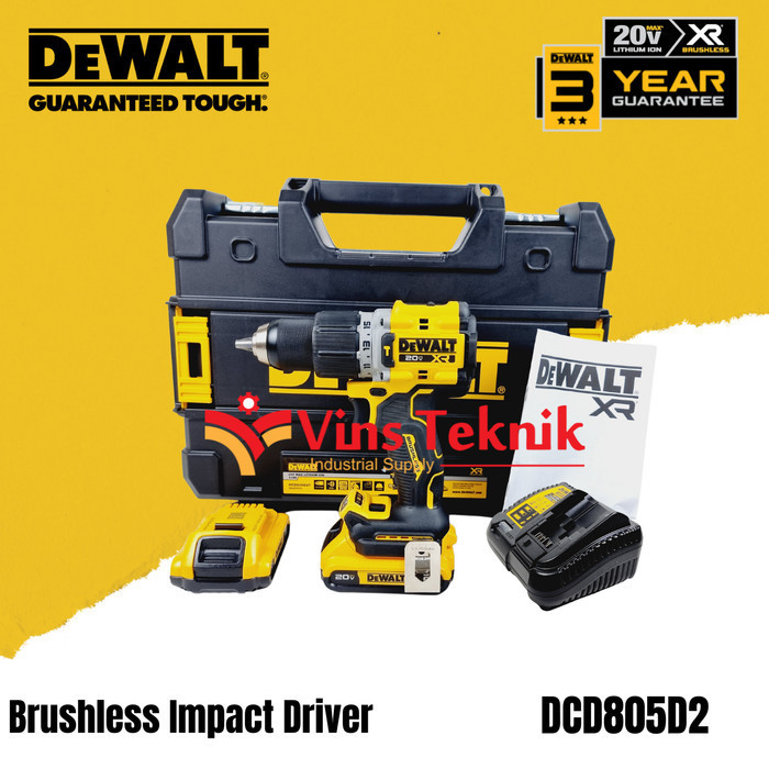 Jual Bor Baterai Brushless Hammer Drill Dcd805 Dewalt Dcd805D2 | Shopee ...