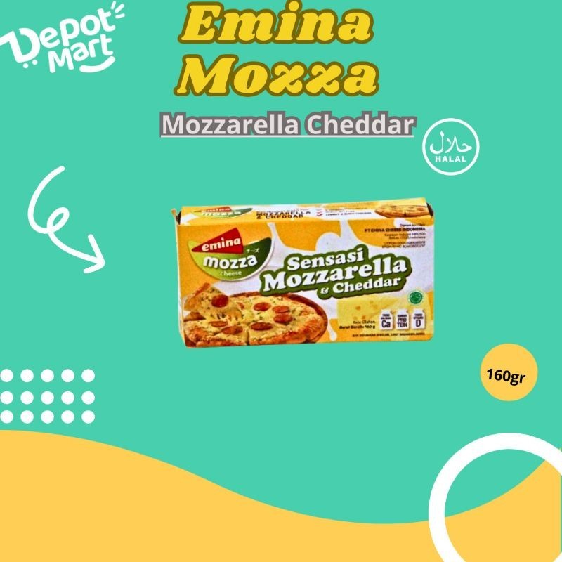 Jual Emina Mozza Cheese Mozzarella & Cheddar 165G | Shopee Indonesia