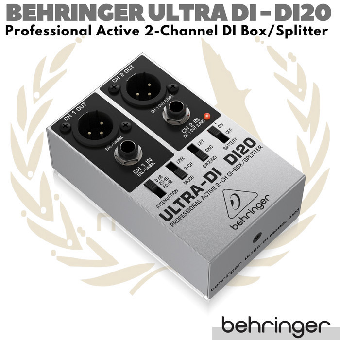 Jual Behringer Ultra Di - Di20 Active 2 Channel Di Box / Splitter ...