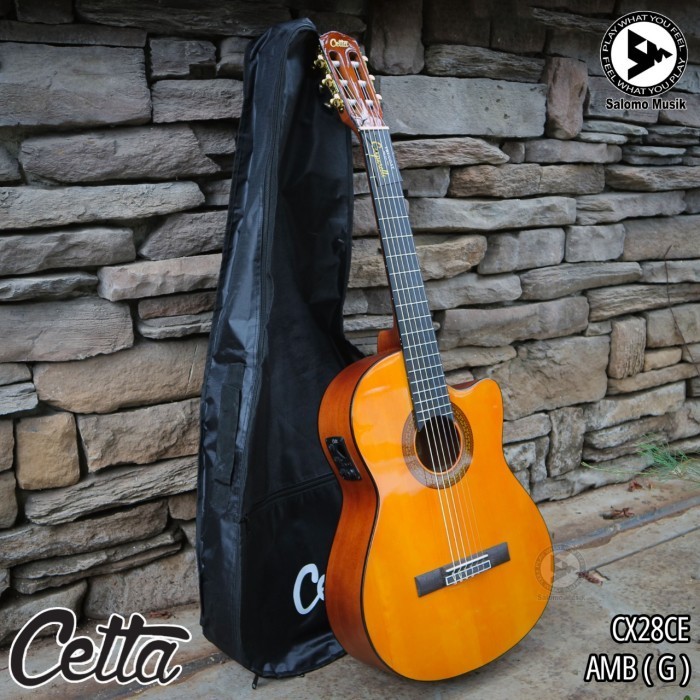 Jual Gitar Klasik Nylon Cetta Cx28Ce + Softcase | Shopee Indonesia