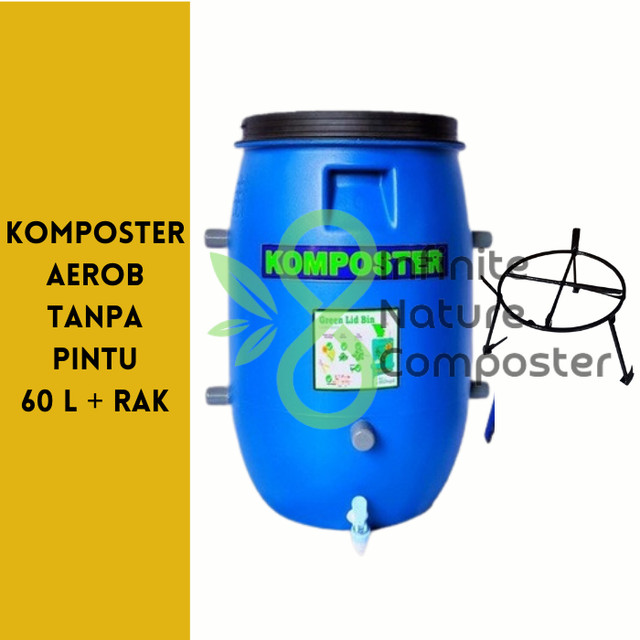 Jual Paket C Tong Komposter AEROB Tanpa Pintu 60 L + Rak Penyangga ...