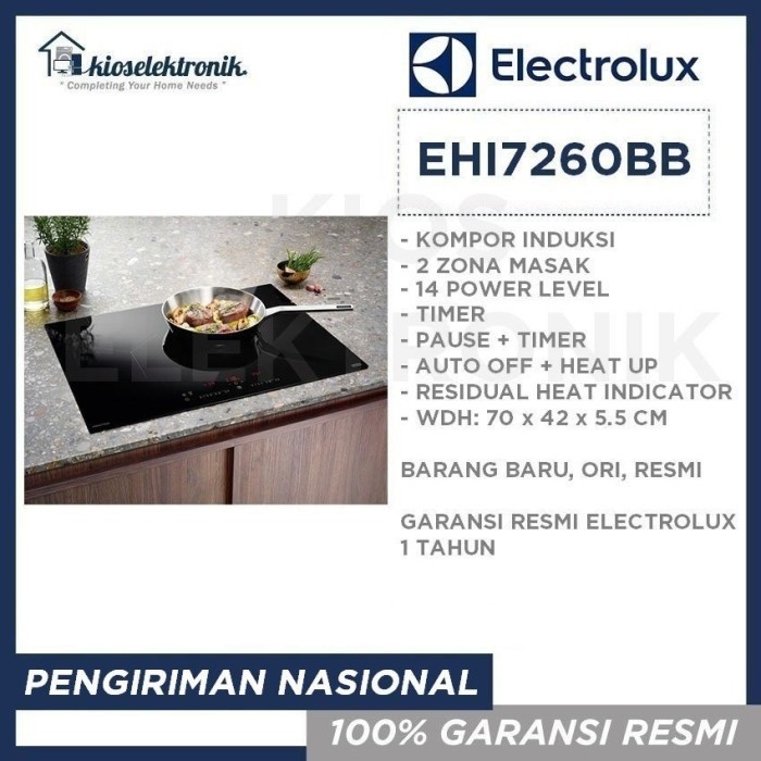 Jual Ehi7260Bb Electrolux Kompor Tanam Induksi 70Cm Dengan 2 Zona ...