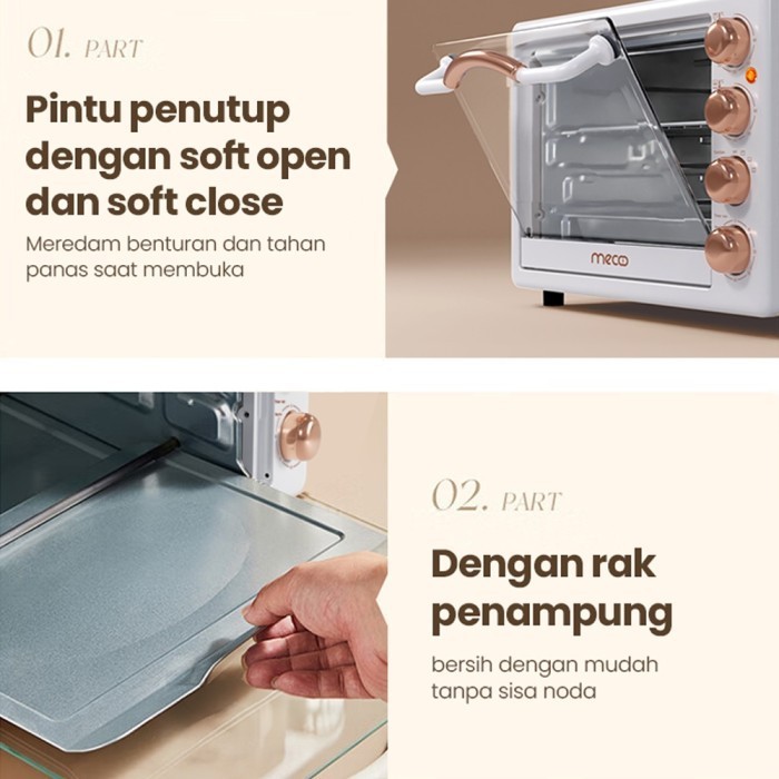 Jual Mecoo Aesthetic Electric Oven 22 Liter 400-800 Low Watt Oven ...