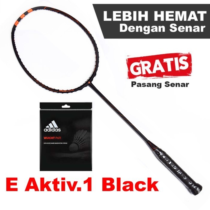 Jual Raket Bulutangkis Badminton Adidas Spieler E Aktiv.1 Black ...