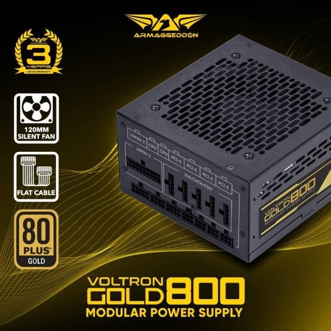 Jual Power Supply Armaggeddon Voltron Gold 800 Modular Psu 80+ Gold | Shopee Indonesia