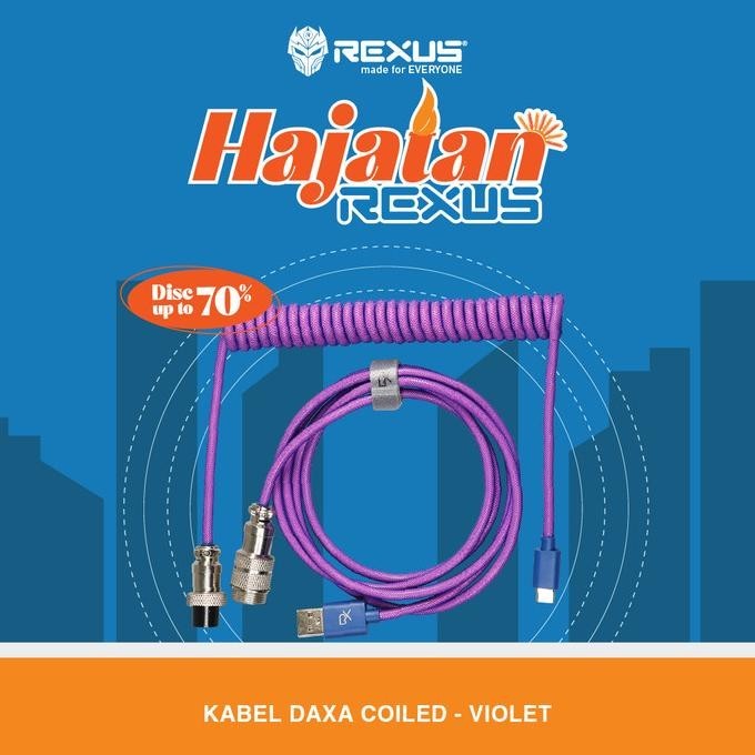 Jual Rexus Coiled Kabel Daxa Dx-Cc1/ Cc1 Usb Type C For Mechanical ...