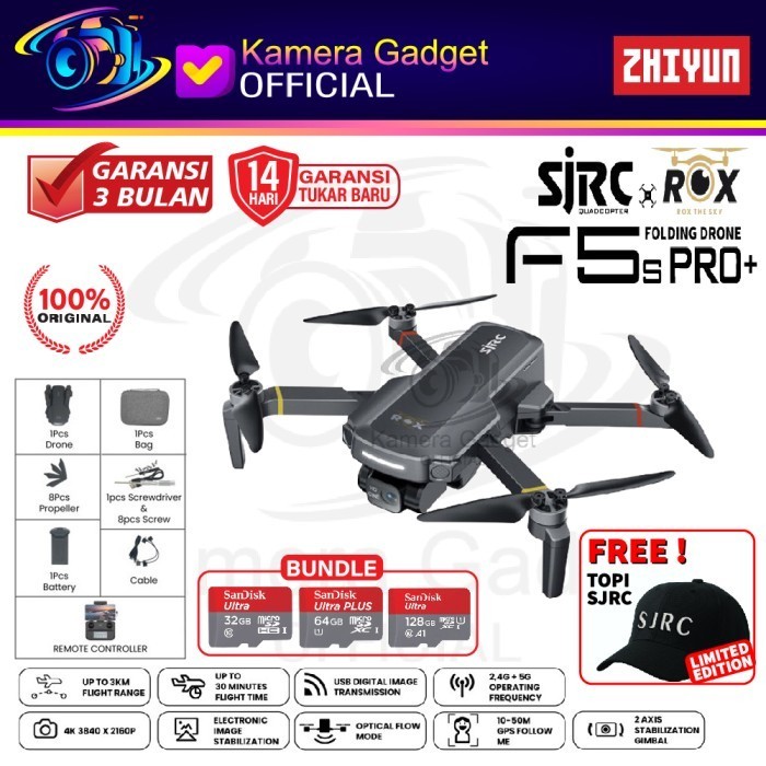 Jual SJRC ROX F5S Pro+ Plus Drone 3.5KM 4K EIS / SJRC F5S F5 S Pro ...