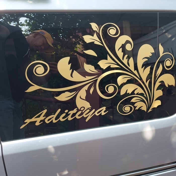 Jual cutting sticker Batik buat kaca mobil apv bus universal | Shopee ...