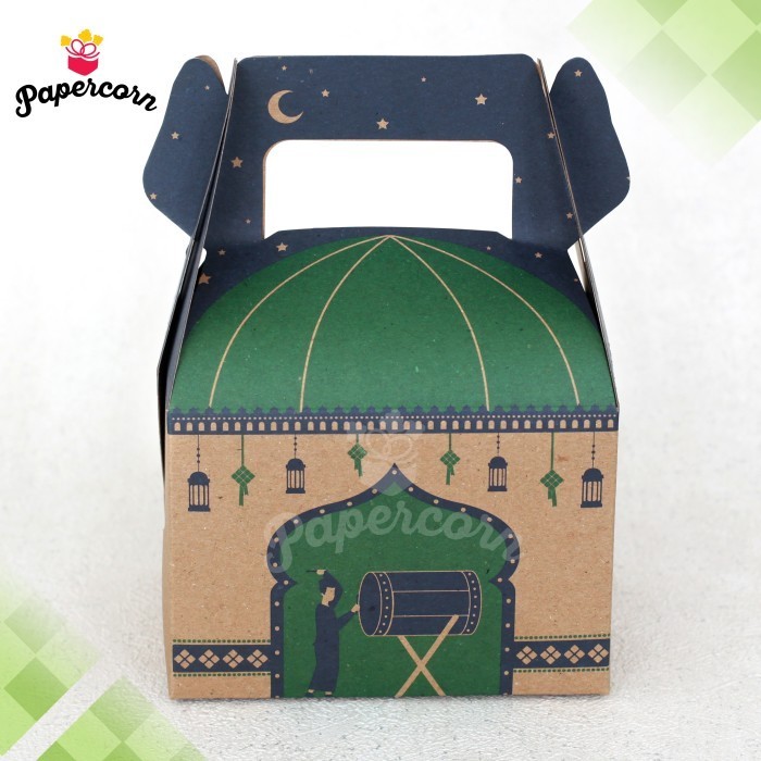 Jual Gable Box Mini Lebaran -Box Idul Fitri Cokelat Muat 1 Pc Toples ...