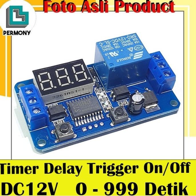 Jual Delay Timer Trigger Relay 0-999 detik On Off count down hitung mundur | Shopee Indonesia
