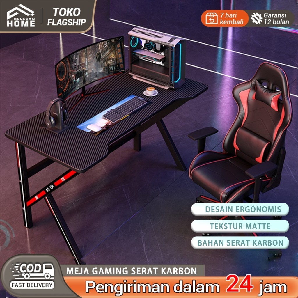 Jual Pr0M0 100% Elegan Home Meja Gaming Karbon Serat Meja Gaming Meja ...