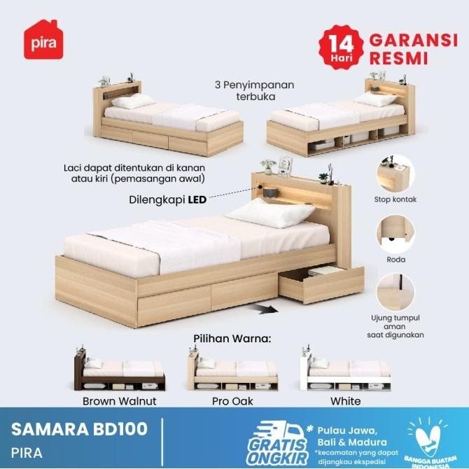 Jual PIRA - SAMARA BD100 Divan / Tempat Tidur dengan Laci Penyimpanan | Shopee Indonesia