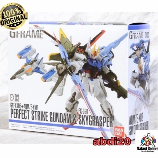 Jual Mobile Suit Gundam G Frame EX03 Perfect Strike Gundam & Sky Grasper | Shopee Indonesia