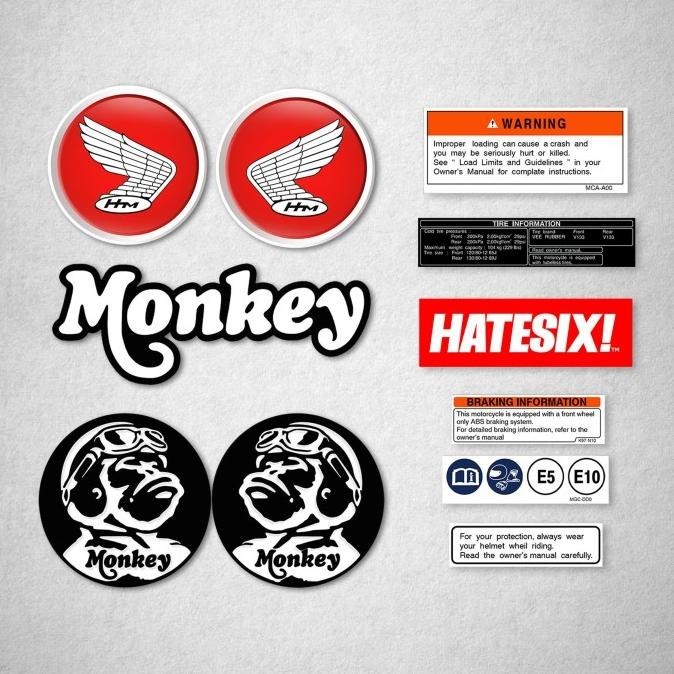 Jual Sticker Decal Honda Monkey 125 Z125 Hatesix | Shopee Indonesia