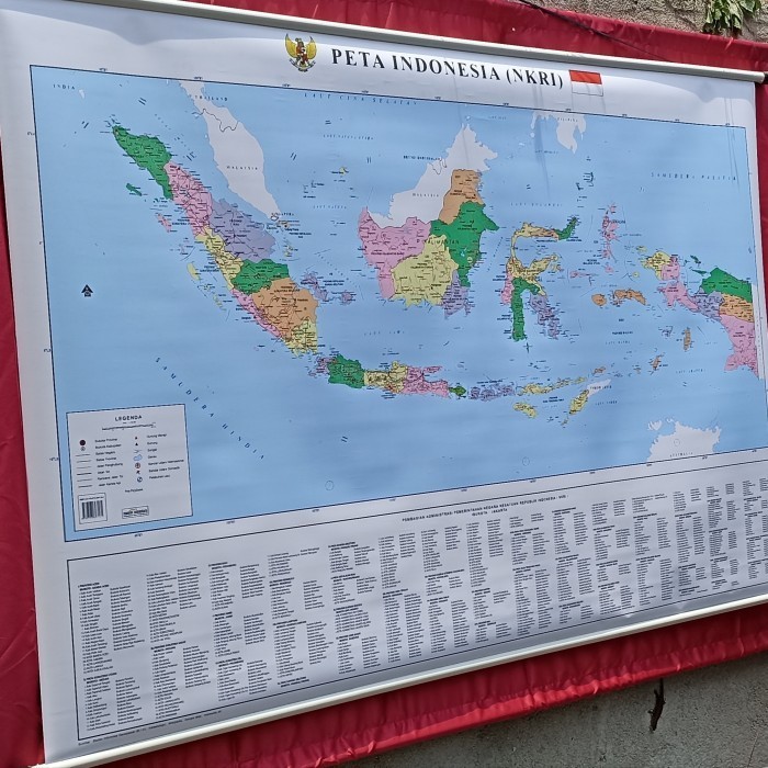 Jual Peta Indonesia Besar Peta Dinding 38 Prov | Shopee Indonesia