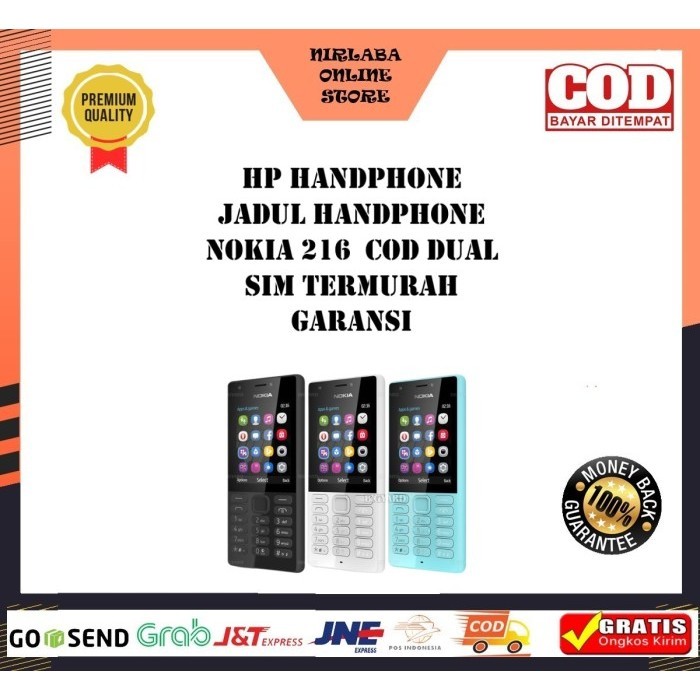 Jual PAKET PARTAIAN_Hp Handphone Jadul Handphone Nokia 216 Dual Sim ...
