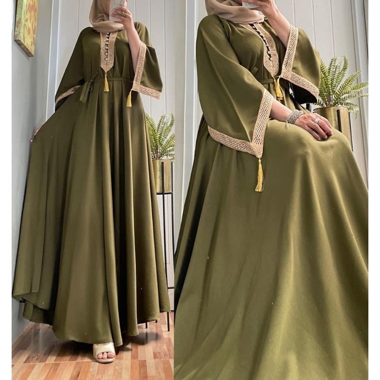 Jual NEW LAUNCHING 2024 GAMIS GAMIS LUNA MAYA DRESS KOMBINASI RENDA#LD ...