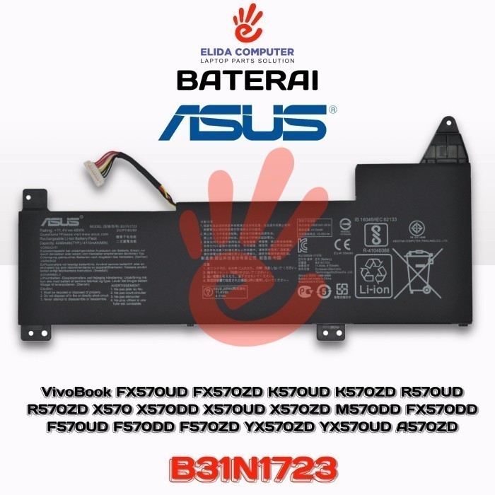 Jual BATERAI ASUS VIVOBOOK F570ZD-DM226T K570UD-ES54 ES76 K570UD-DM276T | Shopee Indonesia