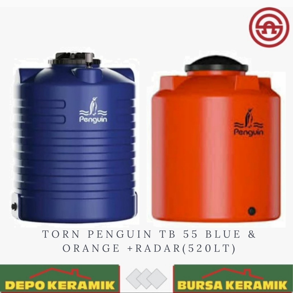Jual Toren Tandon Air TORN PENGUIN TB 55 BLUE & ORANGE +RADAR (520LT ...