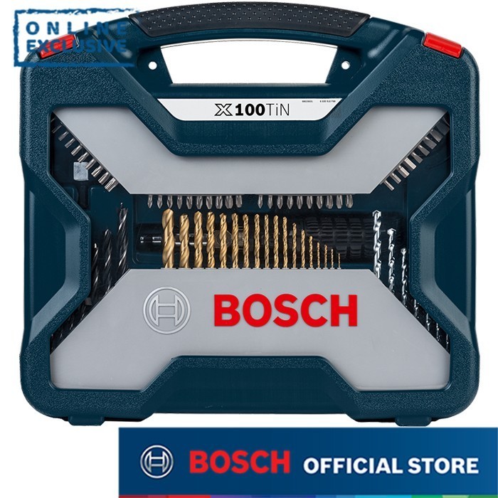 Jual Bosch Drill & Screwdriver Bit Set / Mata Bor & Obeng Set 100 X ...