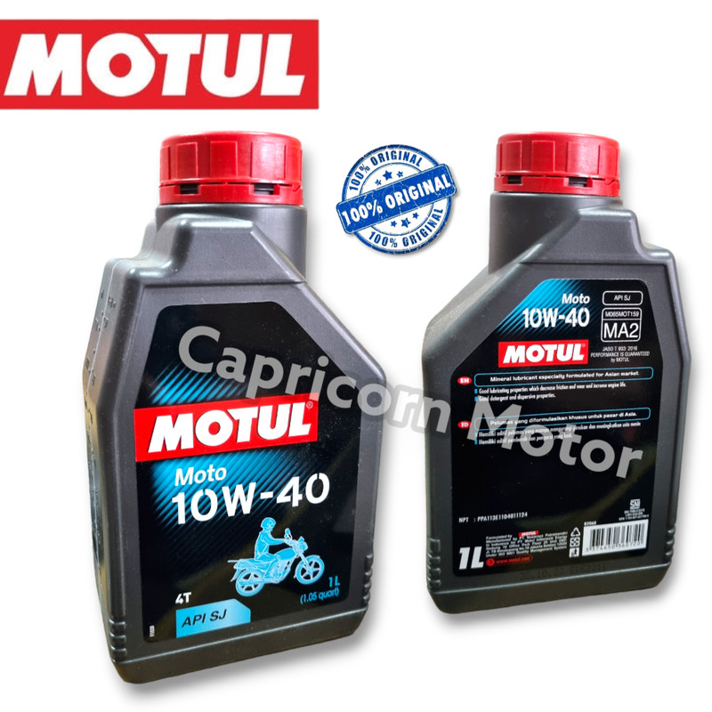 Jual MOTUL MOTO 4T SAE 10W 40 API SJ JASO MA2 Oli Mesin Motor Bebek 4 Tak 1000ml | Shopee Indonesia