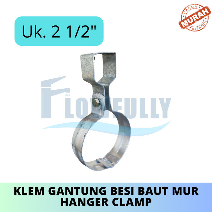 Jual KLEM GANTUNG PIPA 2 1/2 INCH BESI ENGSEL HANGER CLAMP CLEM BAUT ...