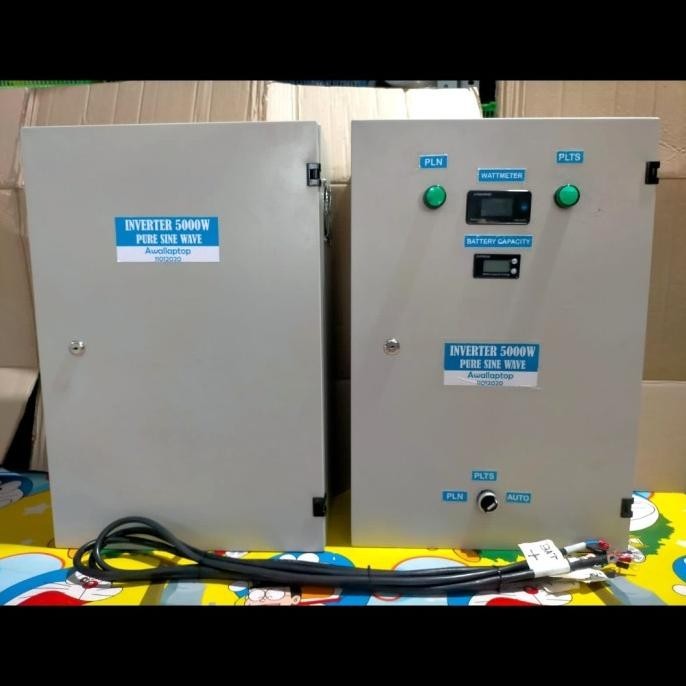Jual box panel PLTS Ultimate MPPT 120A inverter 5000W PSW with ATS ...