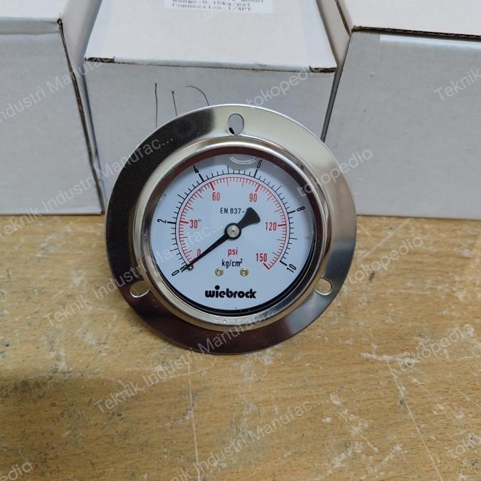 Jual New Manometer Pressure Gauge Stainless Payung 21/2" Inch/150 Psi/ 10 Bar | Shopee Indonesia