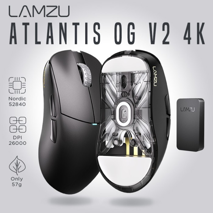 Jual Lamzu Atlantis V2 4K Wireless Superlight Gaming Mouse Included 4K | Shopee Indonesia