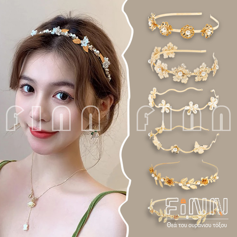 Jual Bando Mutiara Wanita Cantik Bandana Bahan Metal Headband Motif ...