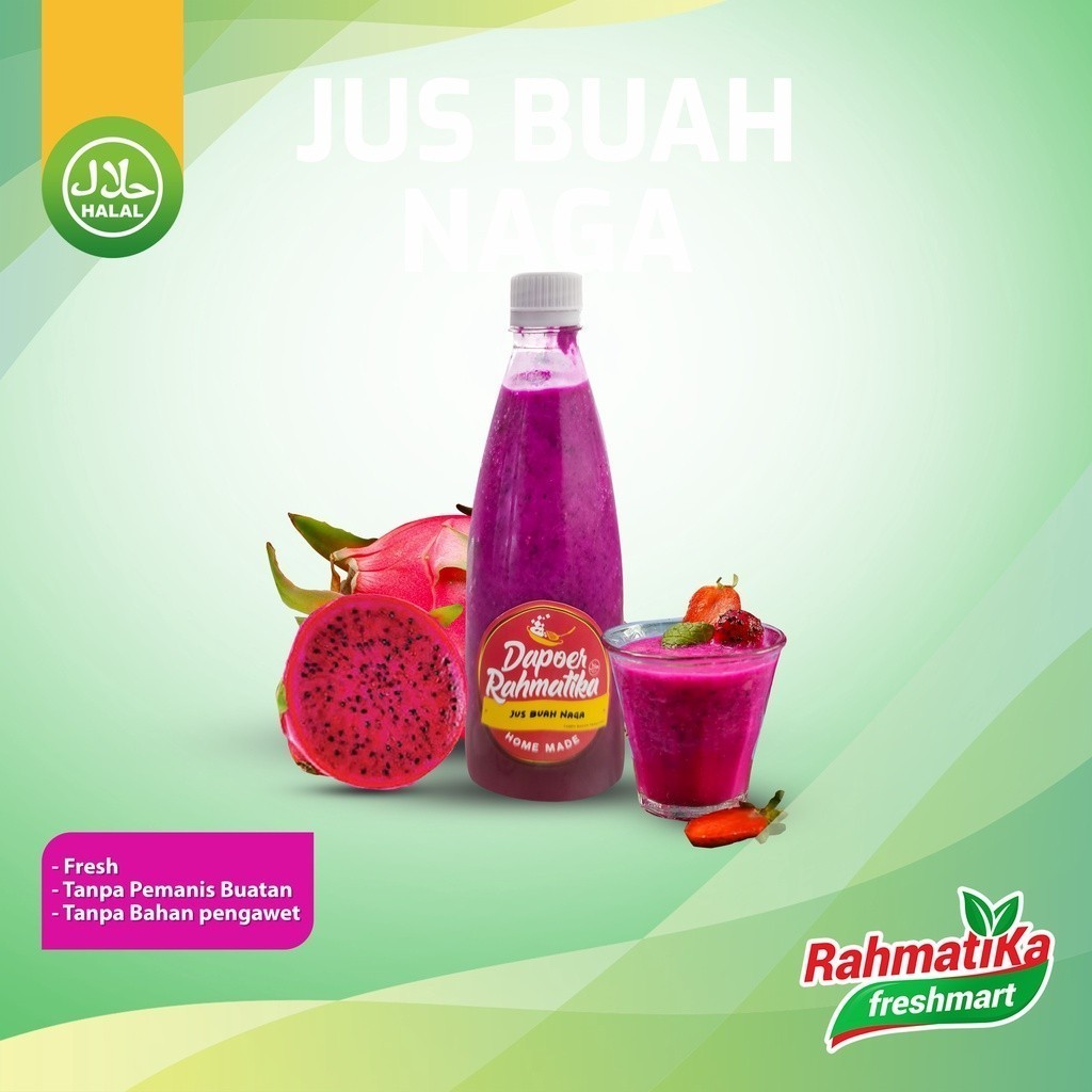Jual Jus Buah Naga Merah Fresh / Jus Buah Dapoer Rahmatika 350 ml ...