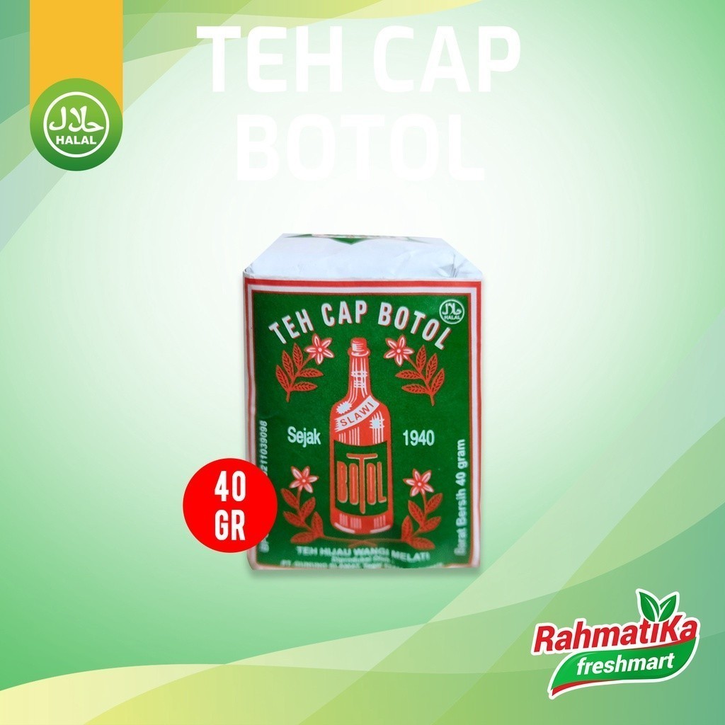 Jual Teh Cap Botol Hijau 40 gram | Shopee Indonesia