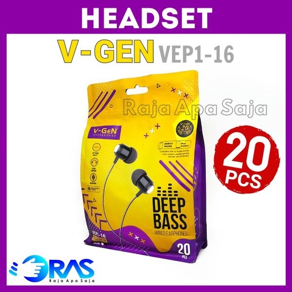 Jual Headset V-Gen Vep1-16 Isi 20 Pcs - Hedset Handset Hendset Hengset ...