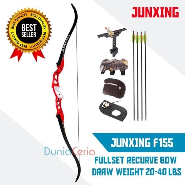 Jual FULLSET Busur Panah Junxing F155 Recurve Bow Siap Pakai | Shopee ...