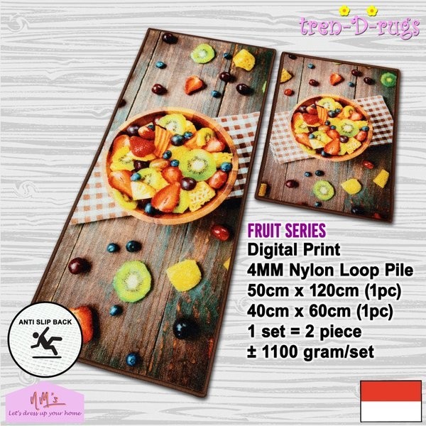Jual Tren-D-rugs Karpet keset kaki anak buah fruit alas lantai dapur ...