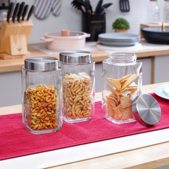 Jual Informa - Toples Makanan - Sydney Storage Jar Set 3 Pcs 1100 Ml ...