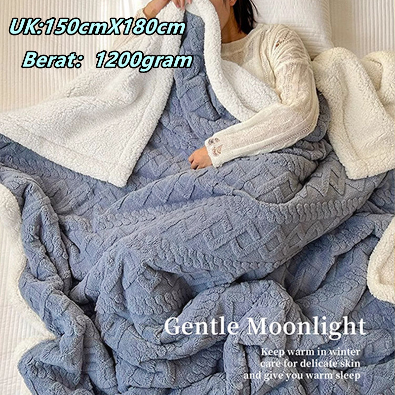 Jual Selimut Bulu 3 Dimensi Motif 2 Sisi Polyester Premium Size King ...