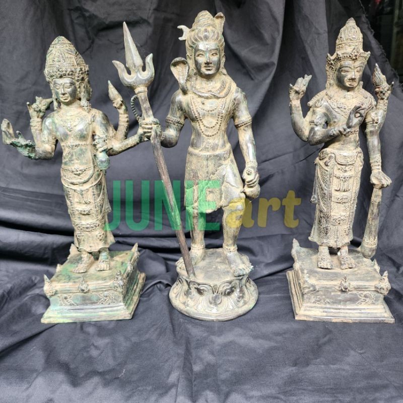 Jual Koleksi Antik Patung Dewa Trimurti Siwa Wisnu Brahma Shopee