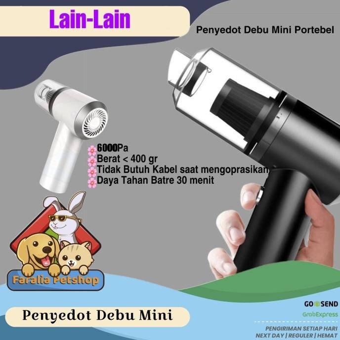 Jual VAKUM MOBIL MINI PORTABLE VACUUM CLEANER KECIL PASIR HEWAN ...