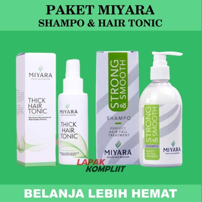Jual Paket Komplit Miyara 1 Hair Tonic Tonik & 1 Shampoo Perawatan ...