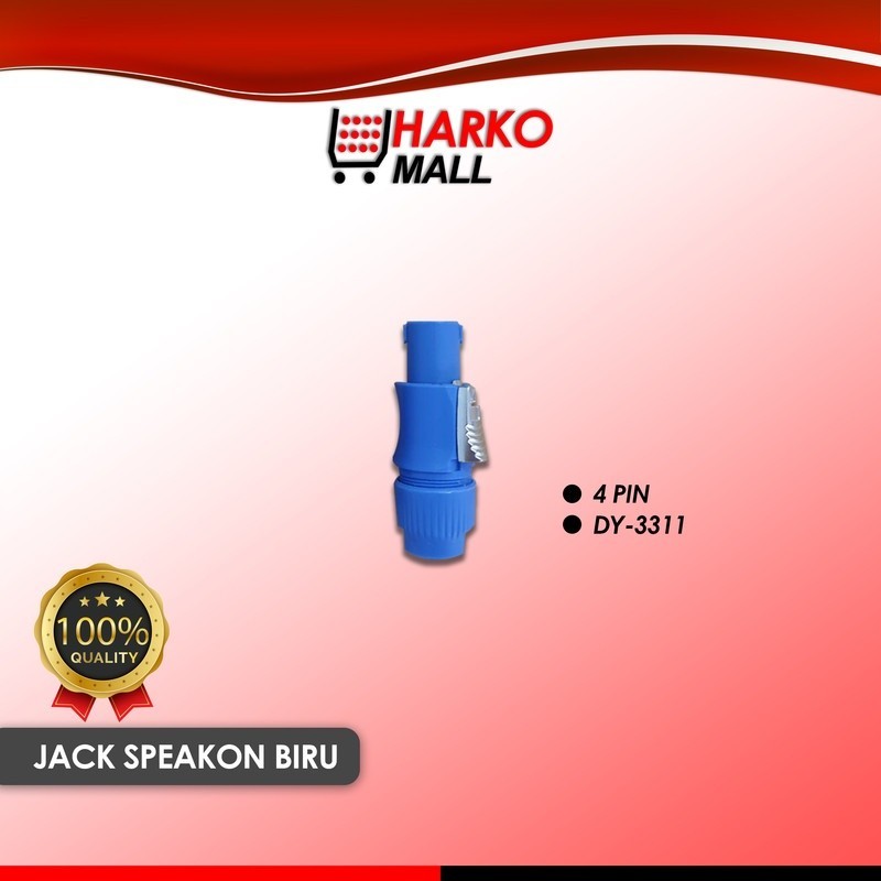 Jual Jack Speakon Original / Jek Spikon / Jeck Spicon Speaker 4 Pin ...