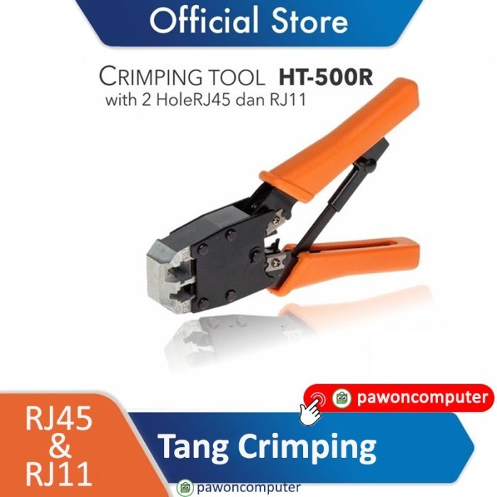 Jual TANG CRIMPING RJ45 CRIMPING TOOL 2 HOLE HT-500R RJ45 DAN RJ11 ...