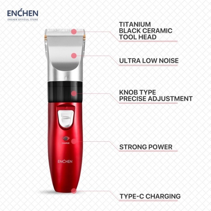 Jual Enchen R Electric Hair Clipper Trimmer Alat Cukur Potong Rambut ...